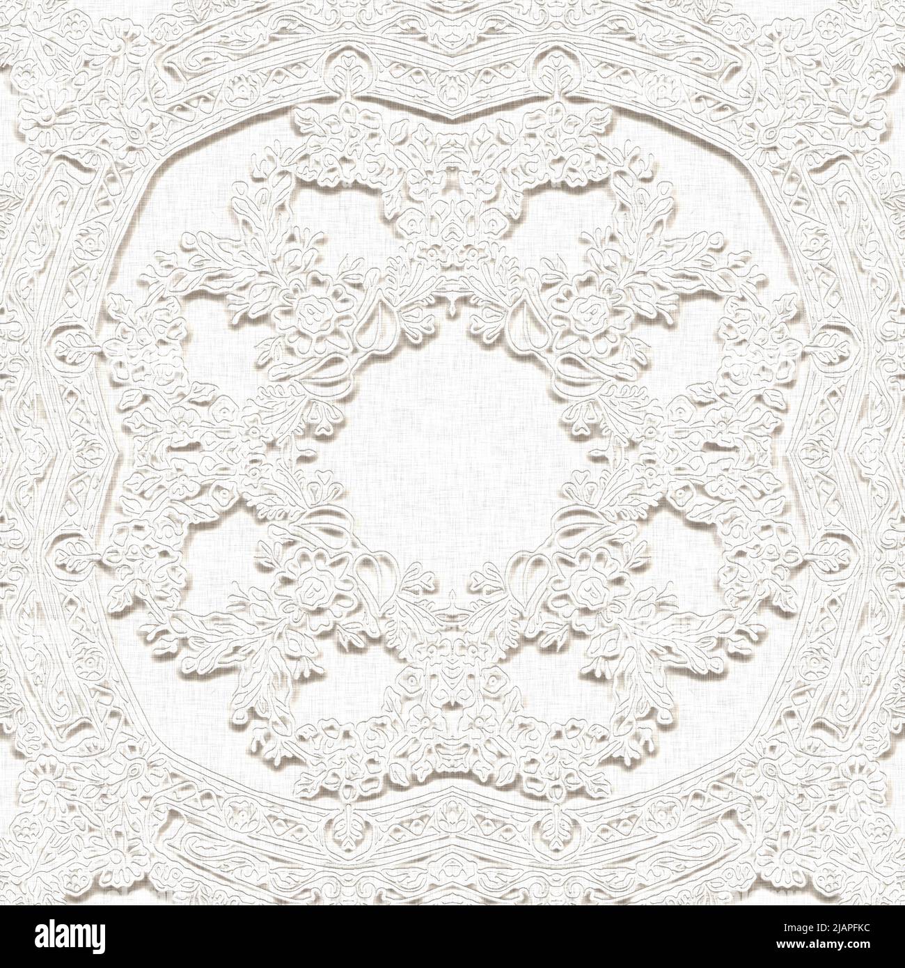 White on White linen lace effect background. Minimal stylish wedding ...