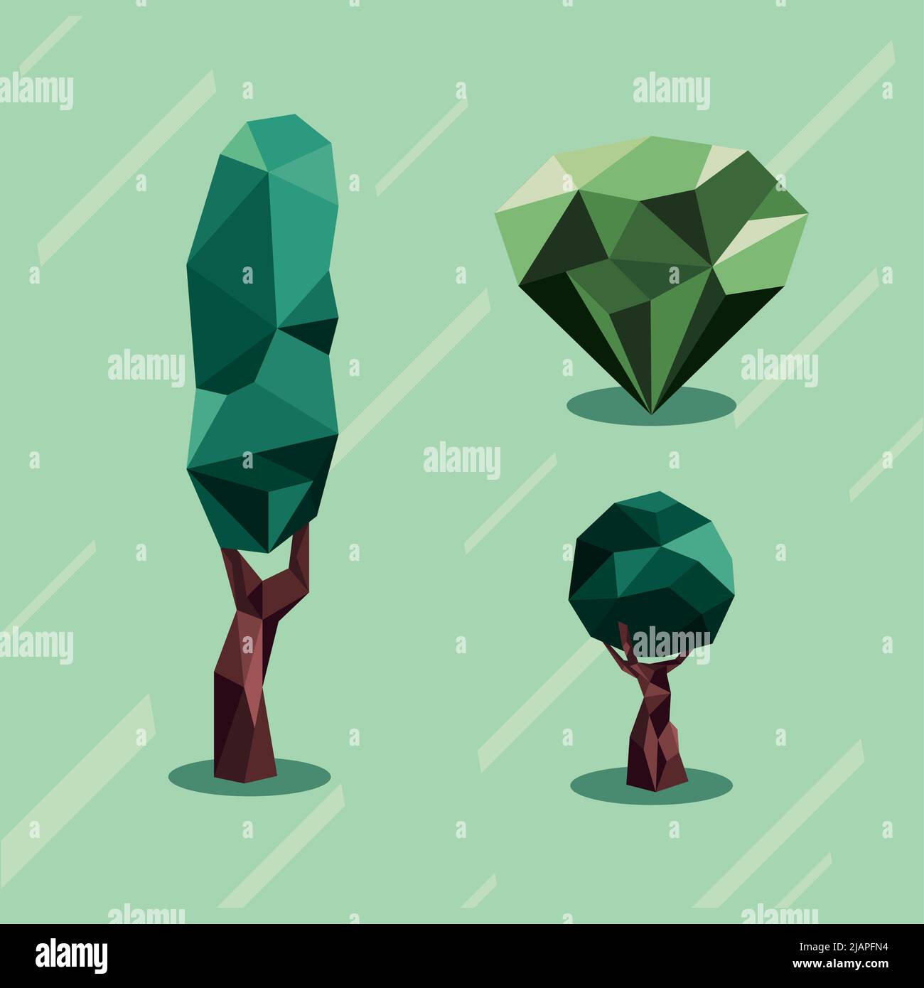 green low poly illustrations Stock Vector Image & Art - Alamy
