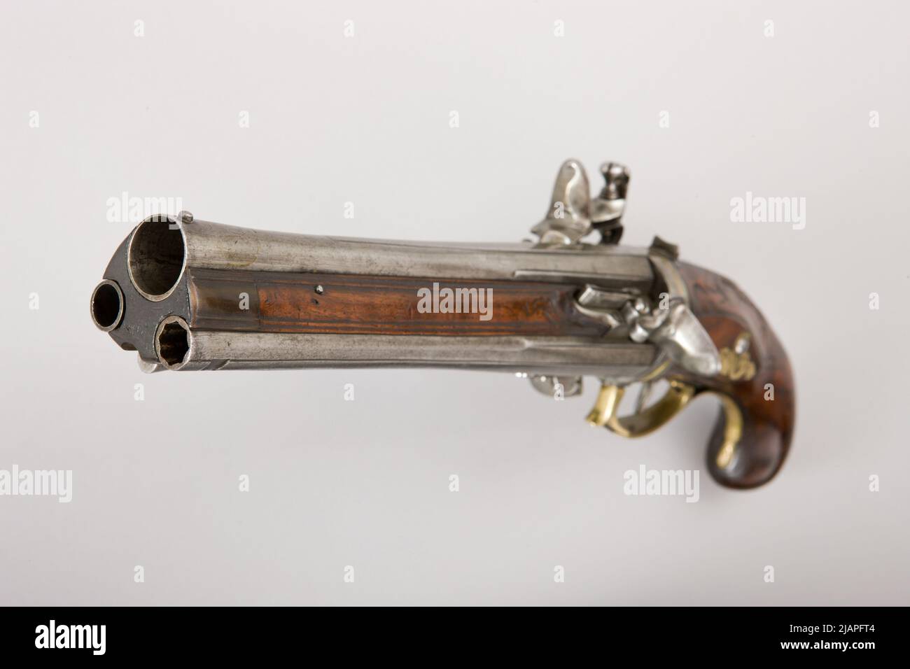 Three barrel fIIntlock pistol Lazaro Lazarino Stock Photo - Alamy