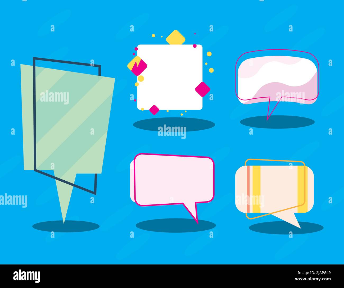 five flat text balloons Stock Vector Image & Art - Alamy