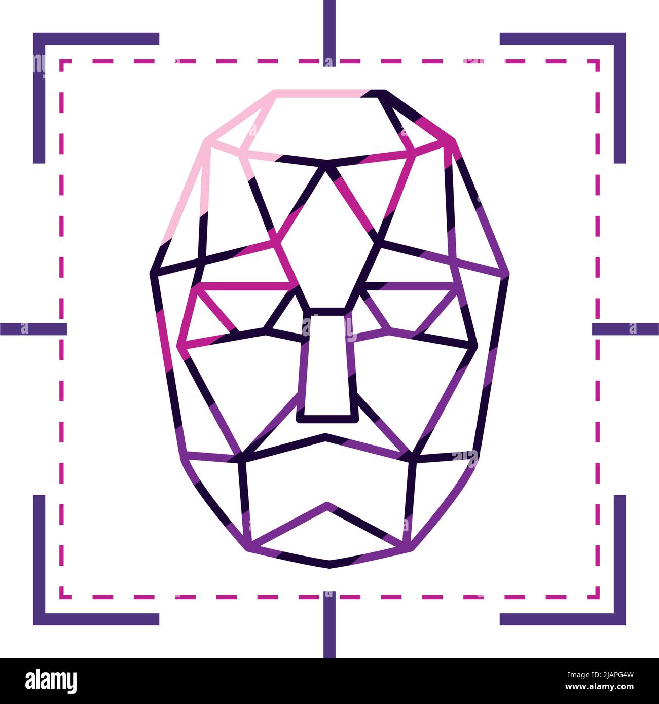 flat biometric face scanner Stock Vector Image & Art - Alamy