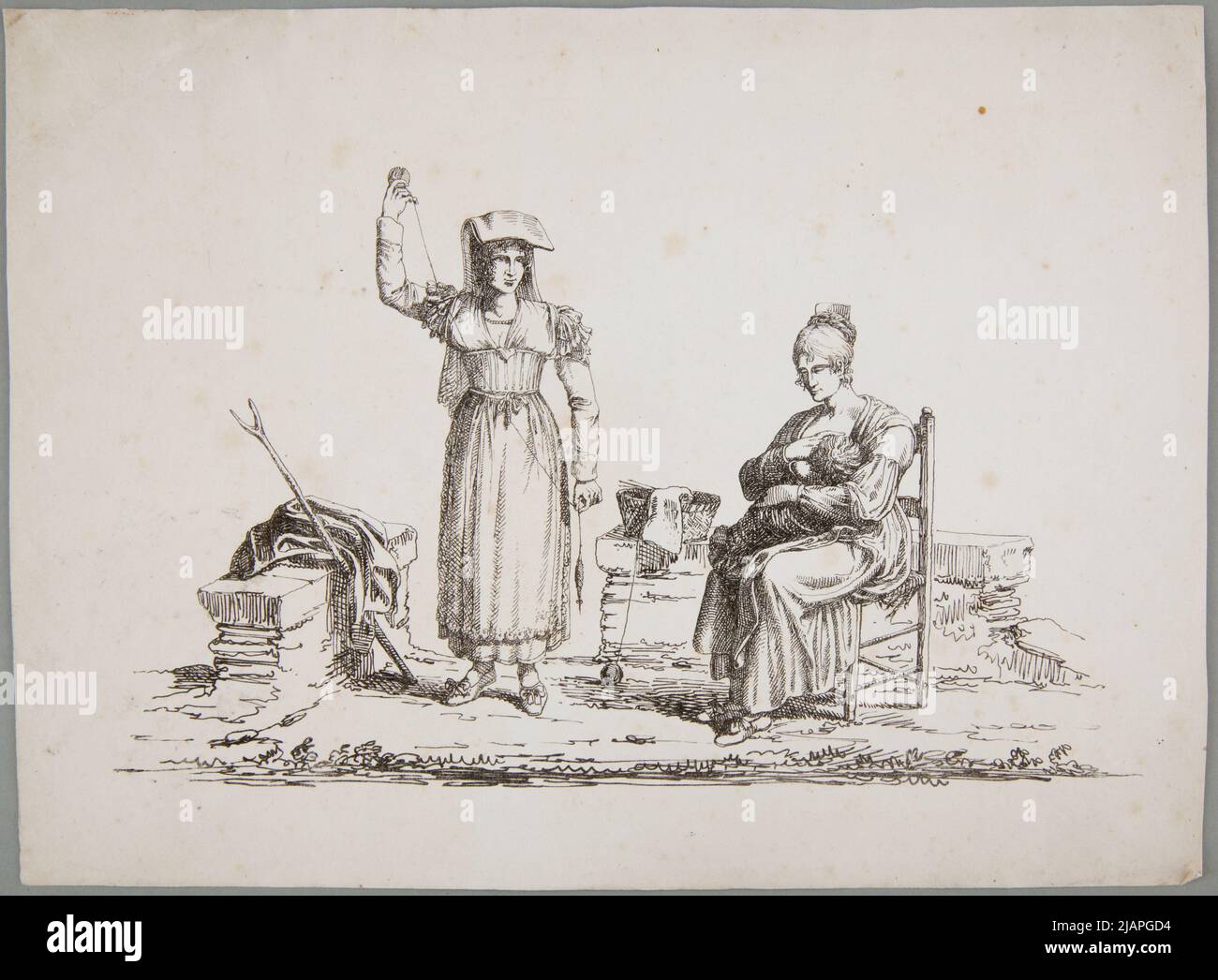 Genre scene unknown, Ciuli, E., P.P.Z Stock Photo - Alamy