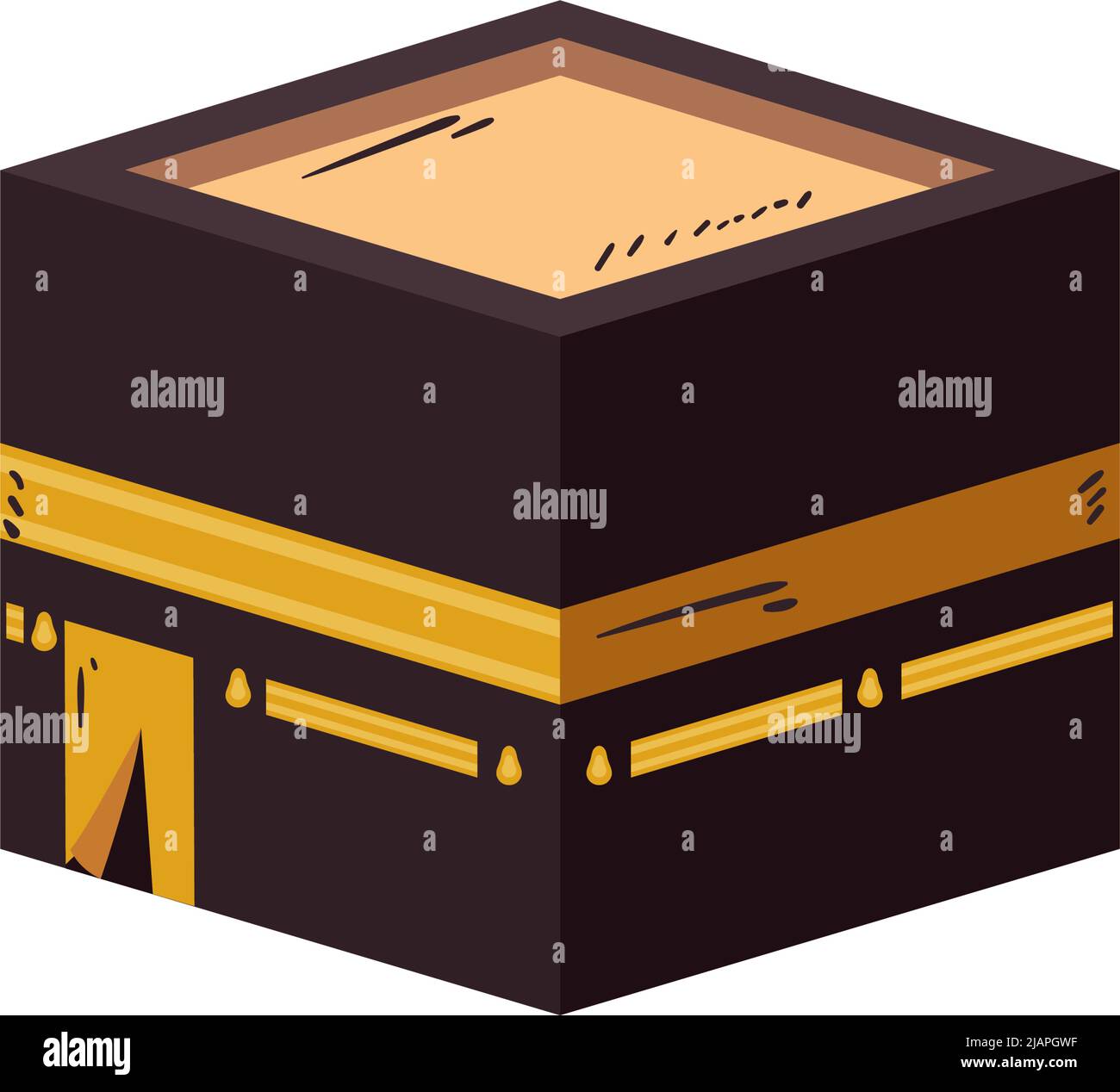 flat muslim kaaba design Stock Vector Image & Art - Alamy