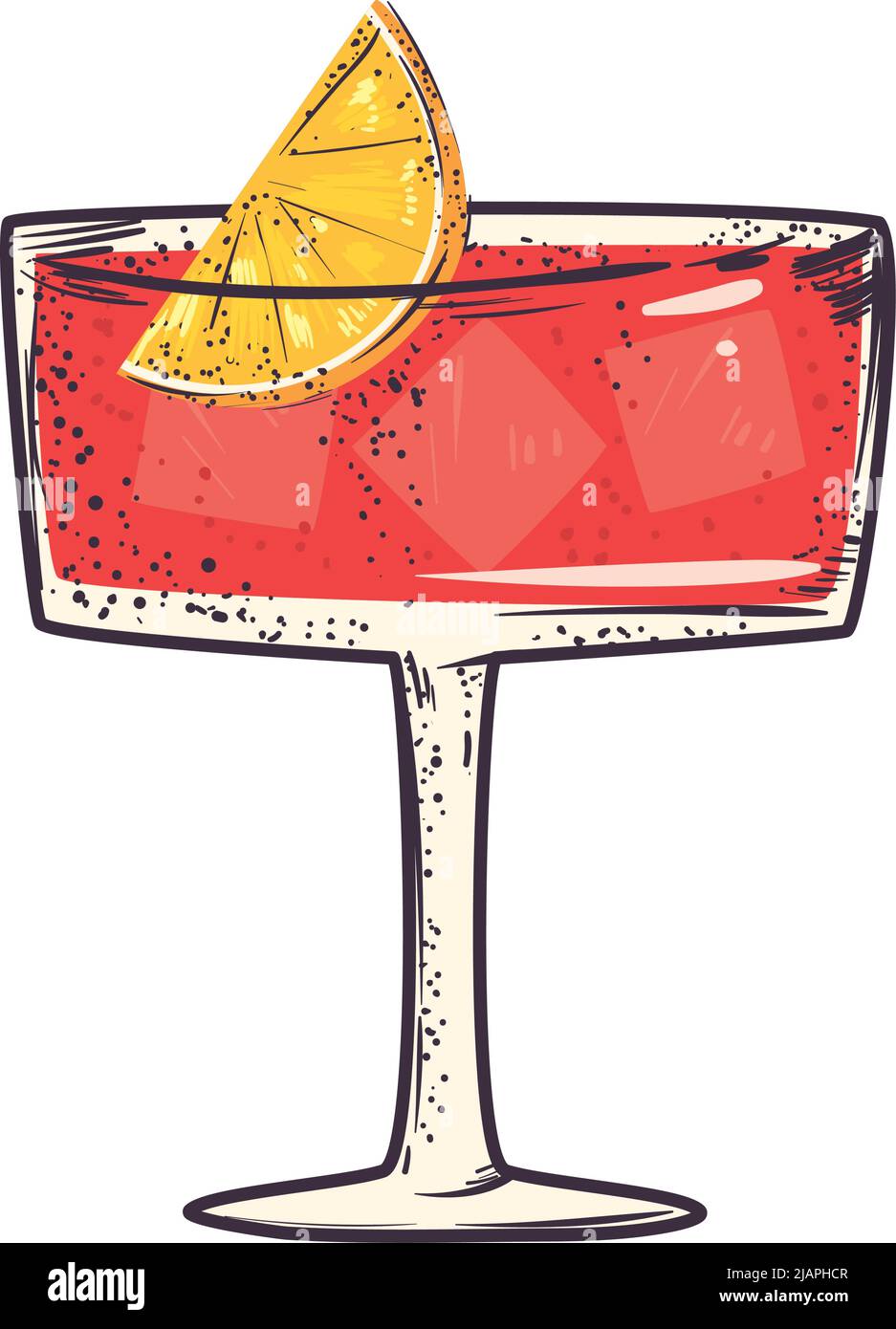 red cocktail illustration Stock Vector Image & Art - Alamy