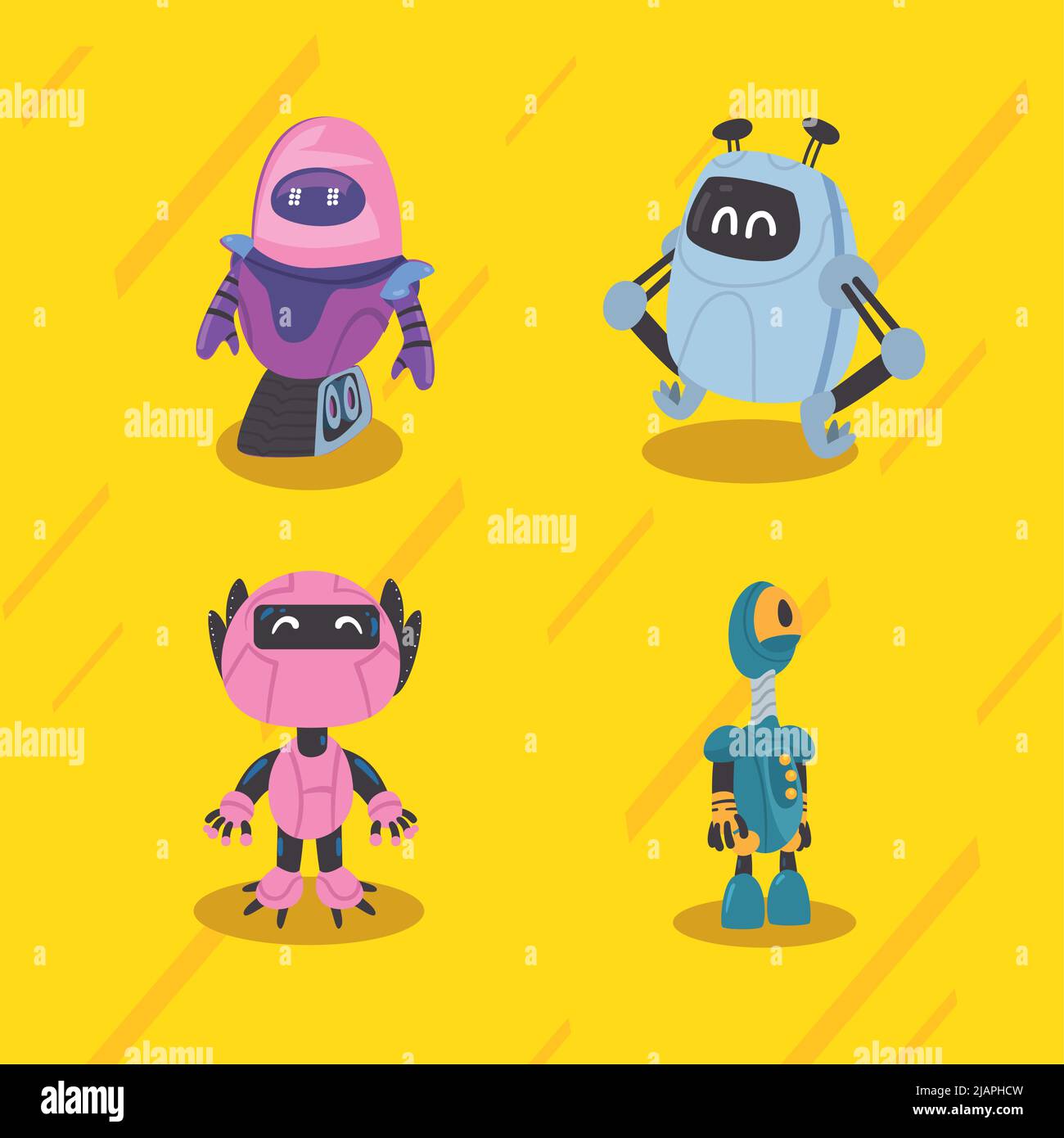 Four robots Stock Vector Images - Alamy