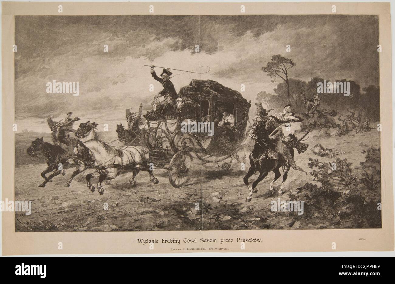 The release of the Countess Cosel Sasom by Prussians according to the ...