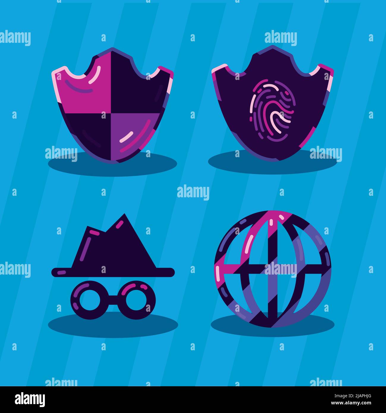 flat cyber security icons Stock Vector Image & Art - Alamy