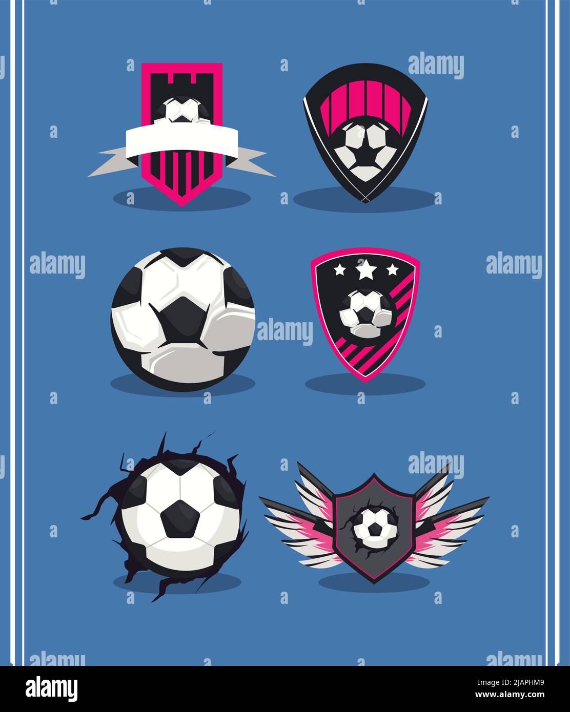 six soccer emblems Stock Vector Image & Art - Alamy