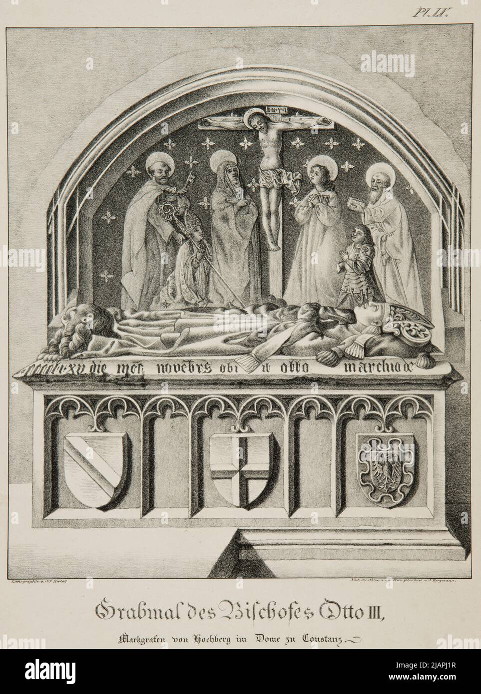 The tombstone of Bishop Otto III in the cathedral in Konstancy Ruegg J ...