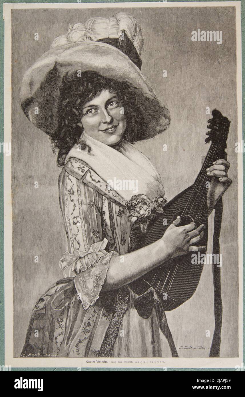 Lutnist according to the painting of Rudolf Hirtha Du Frênes. A clip ...