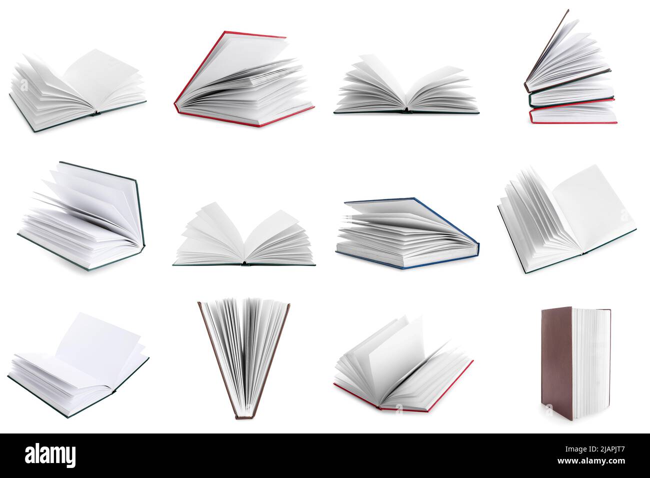 Set of many books isolated on white Stock Photo - Alamy