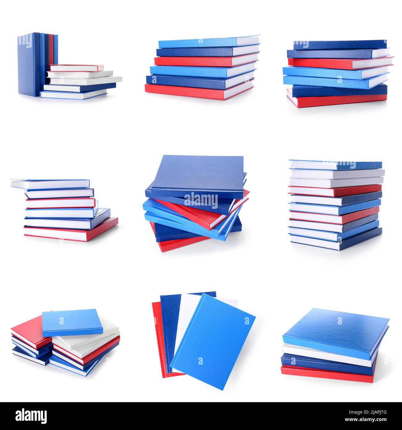 Set of many books isolated on white Stock Photo - Alamy