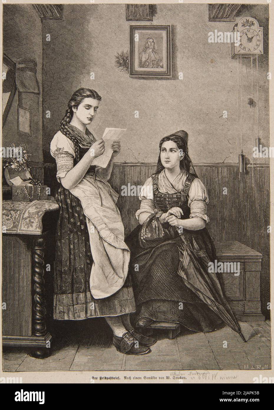 A letter from the field post according to the painting of Wilhelm F ...