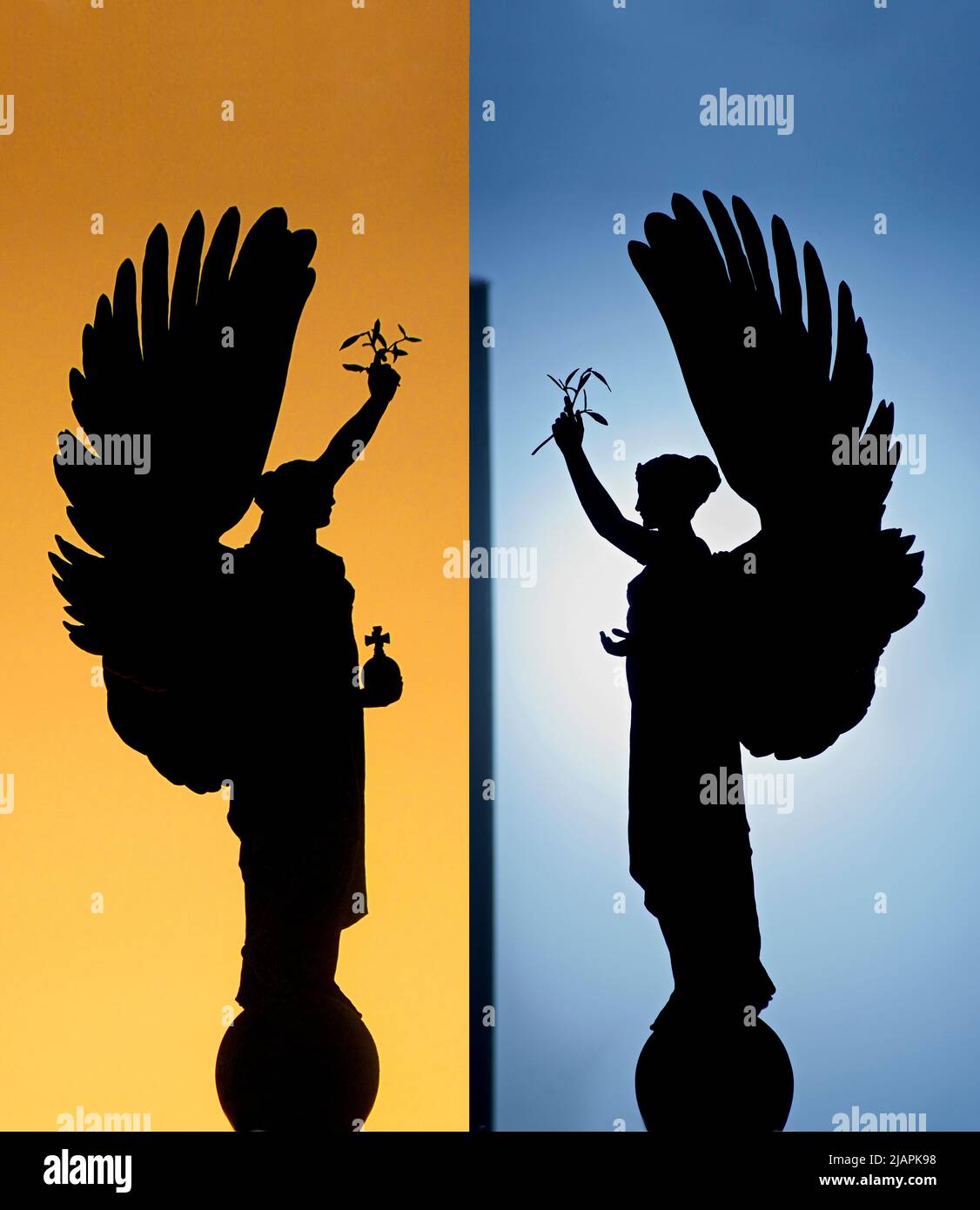 The Peace Statue of 1912 on the Brighton Hove boundary. Brighton and ...