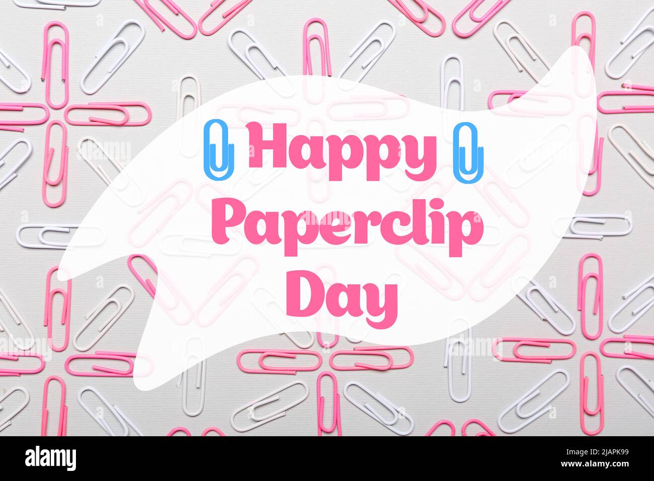 Greeting card for National Paperclip Day Stock Photo - Alamy