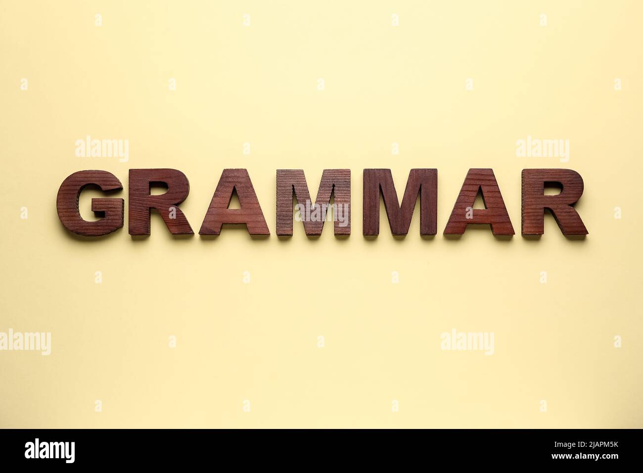 Word GRAMMAR on beige background Stock Photo - Alamy