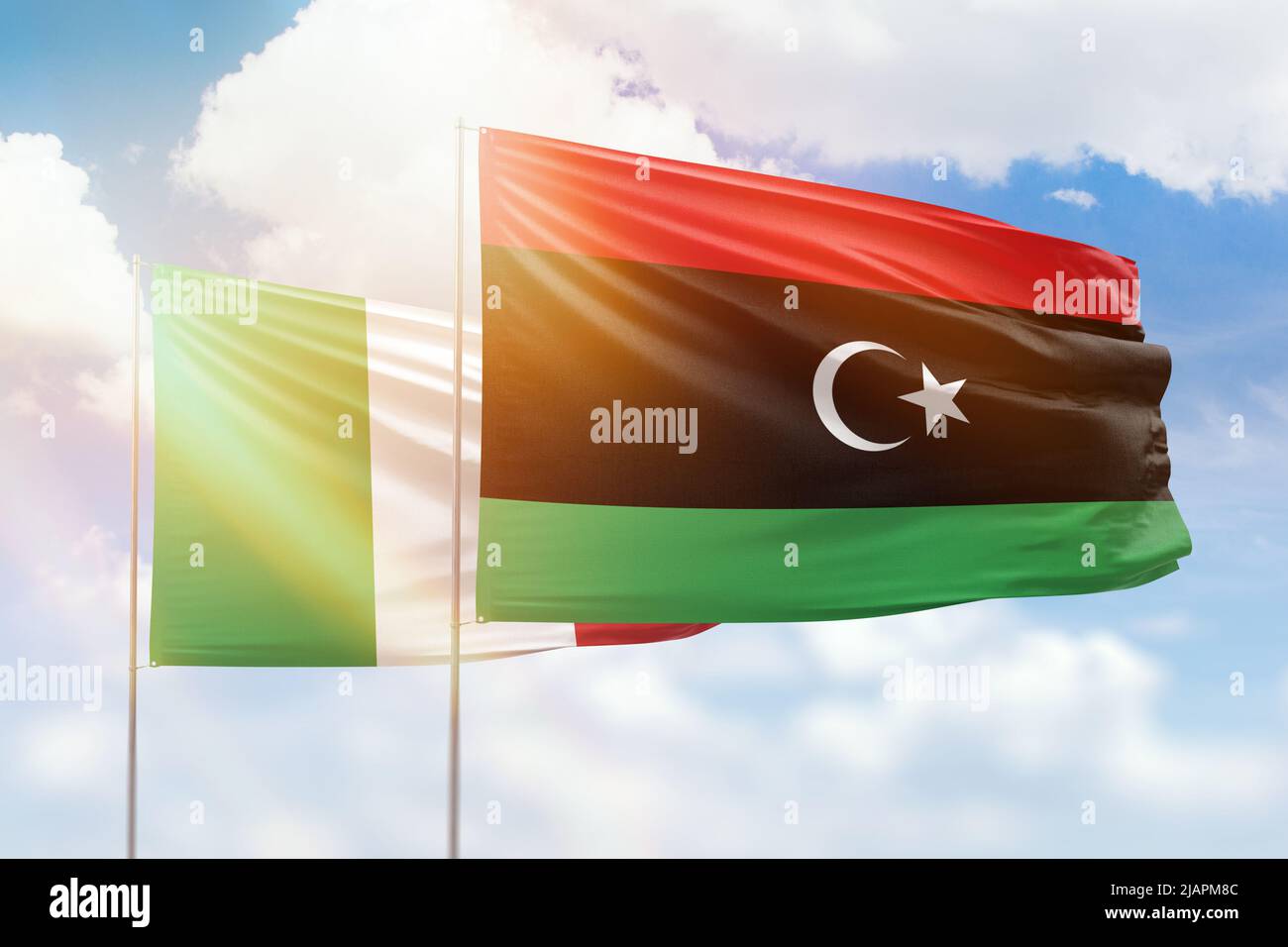 Libya italy flags hi-res stock photography and images - Alamy