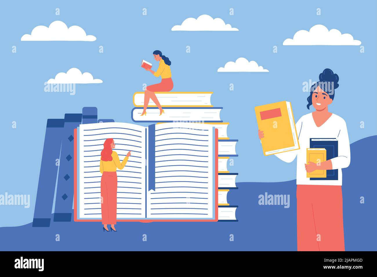 Little library layout Stock Vector Images - Alamy