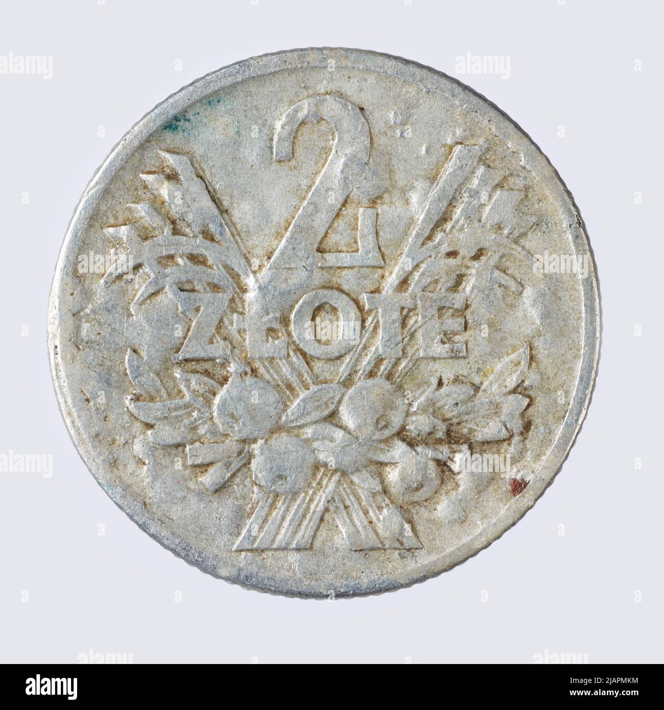 False coin, 2 zlotys, 1958, People's RepubIIc of Poland Stock Photo - Alamy