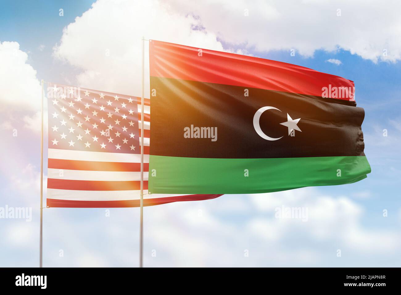 Usa libya flags flag hi-res stock photography and images - Alamy