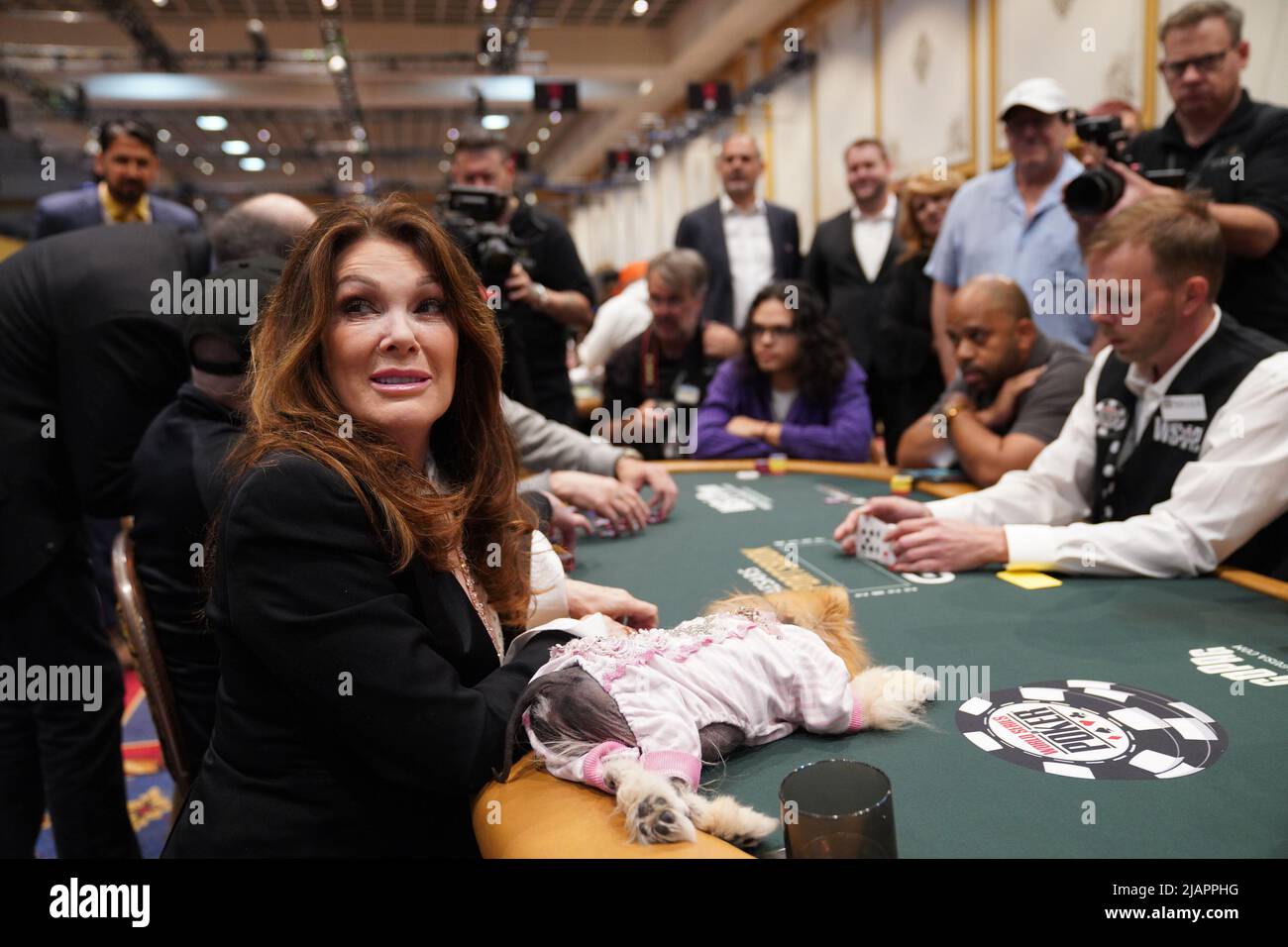 LAS VEGAS, NV - May 30: Lisa Vanderpump plays in one of the first ...