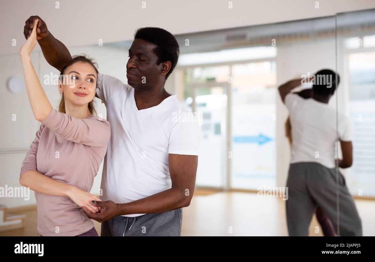 Adult people dancing slow ballroom dances in pairs Stock Photo - Alamy