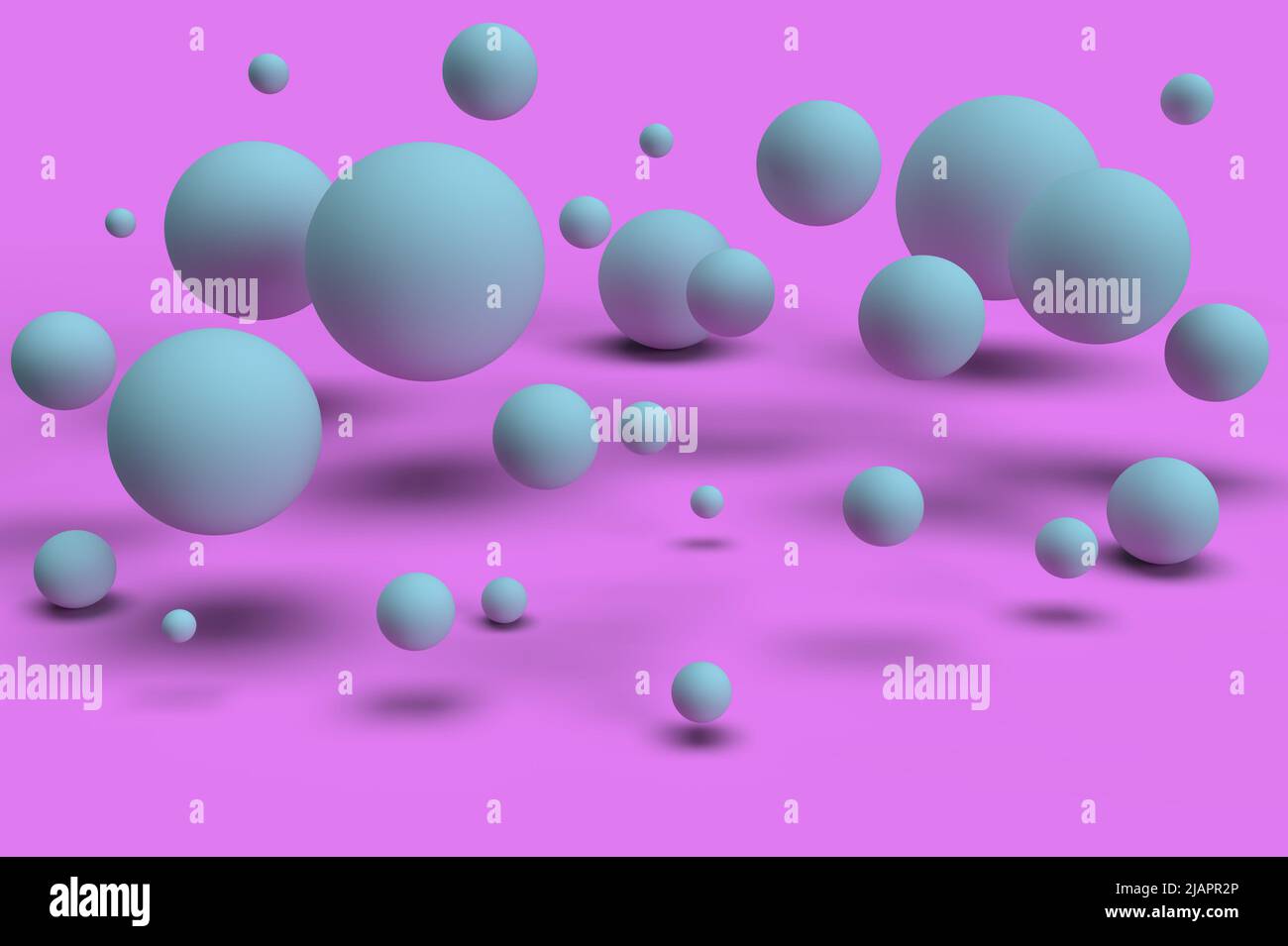 3d render. Matte bubbles on a pink background Stock Photo - Alamy