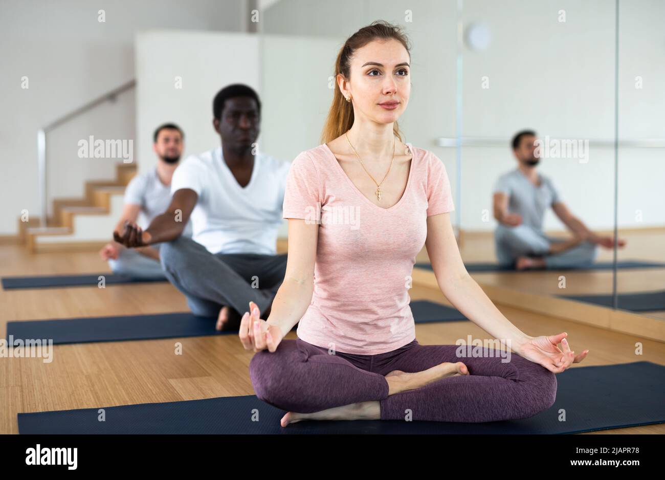 Caucasian athletic woman practising hi-res stock photography and images ...