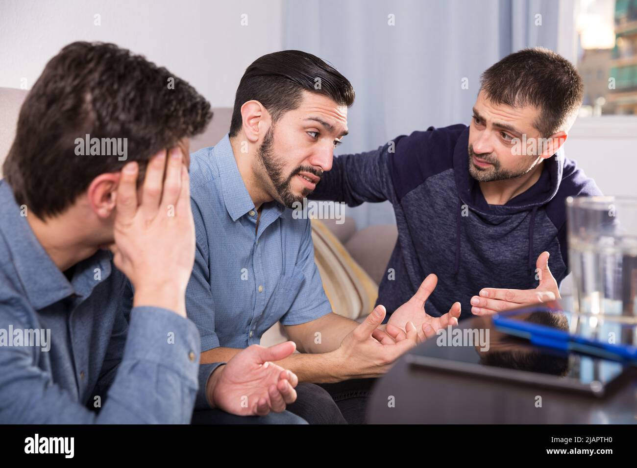 Group friend communicating hi-res stock photography and images - Alamy