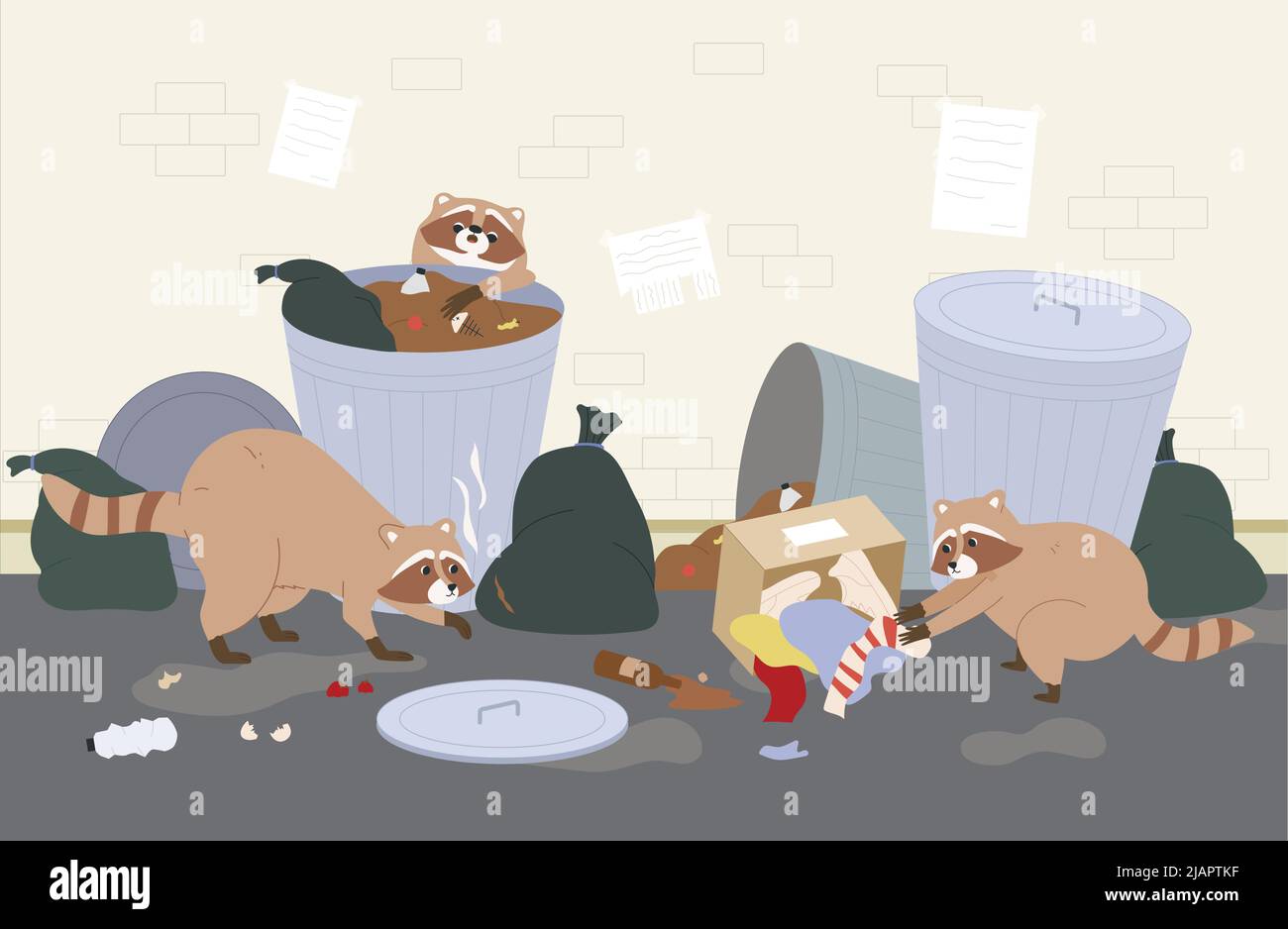 Three raccoons hi-res stock photography and images - Alamy