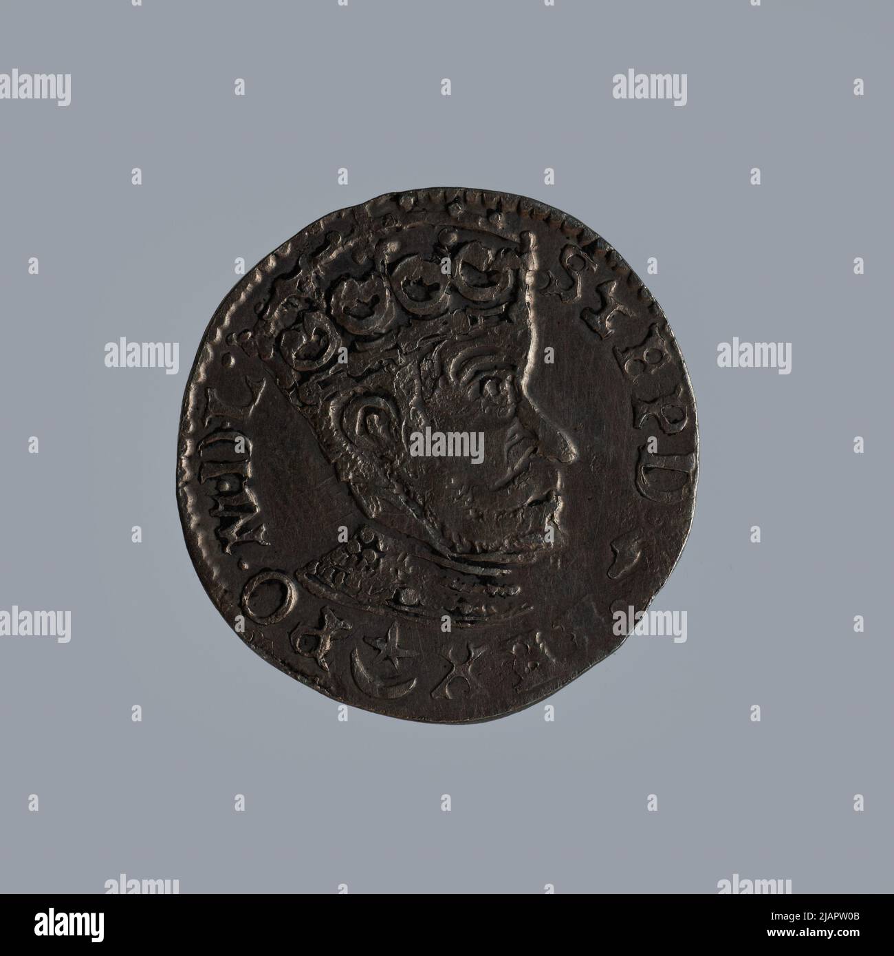 False Coin, Iithuanian Three Groschen, Stephen Bathory (1571 1586 Stock ...