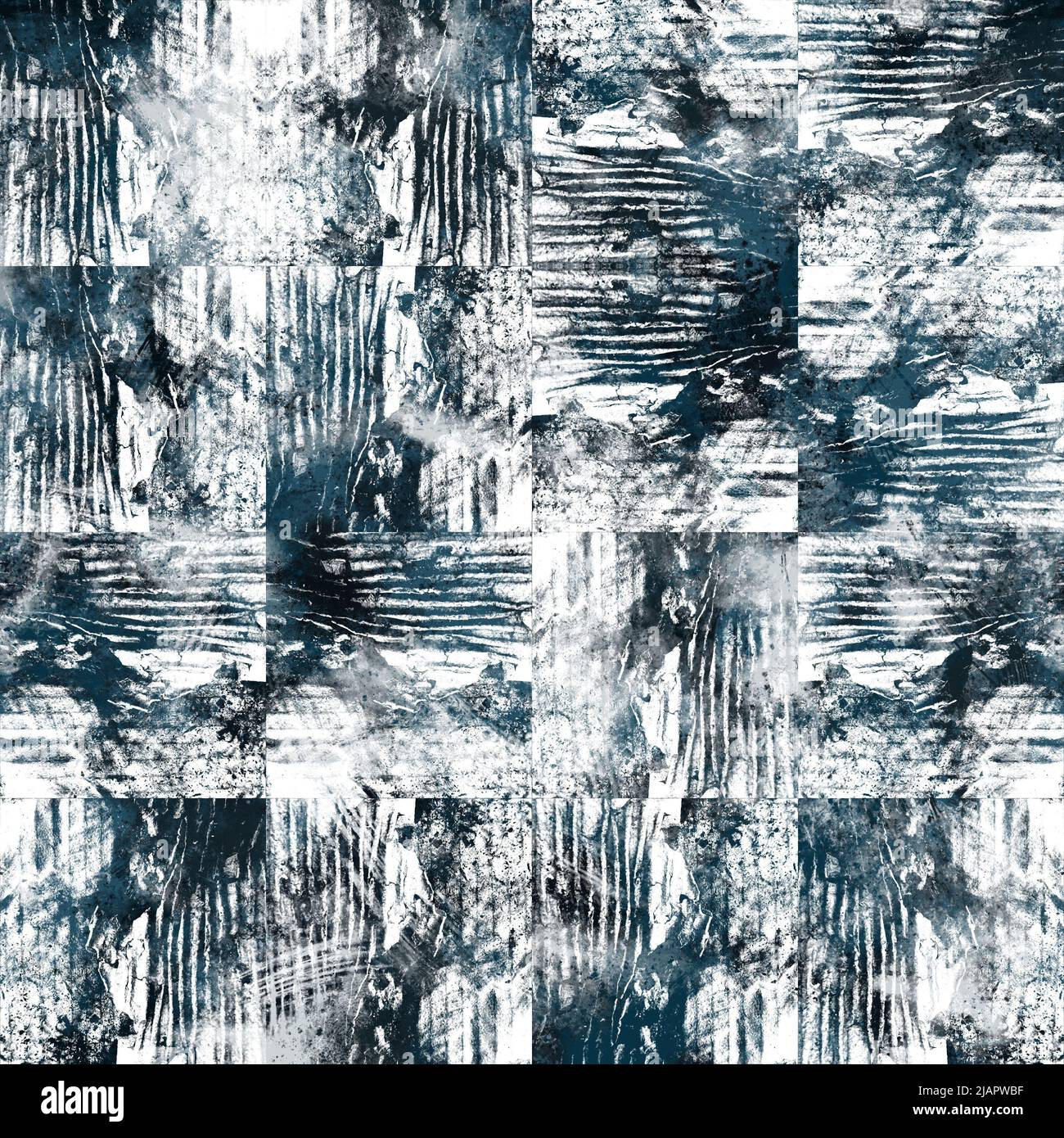 Seamless navy blue and white abstract grungy seamless surface pattern ...