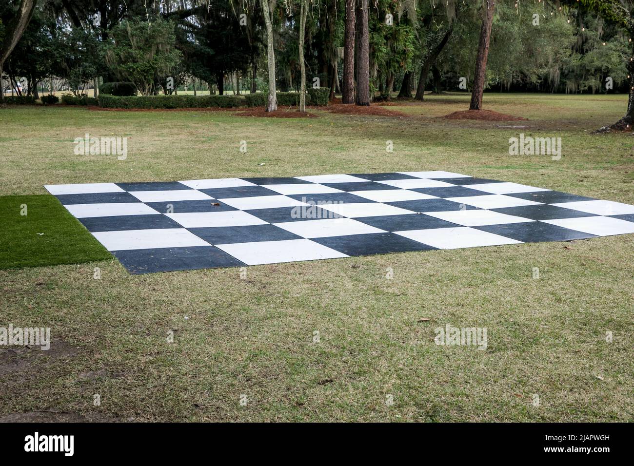 Outdoor Checkerboard Dance Floor Outdoor Dance Floor Wedding Stock