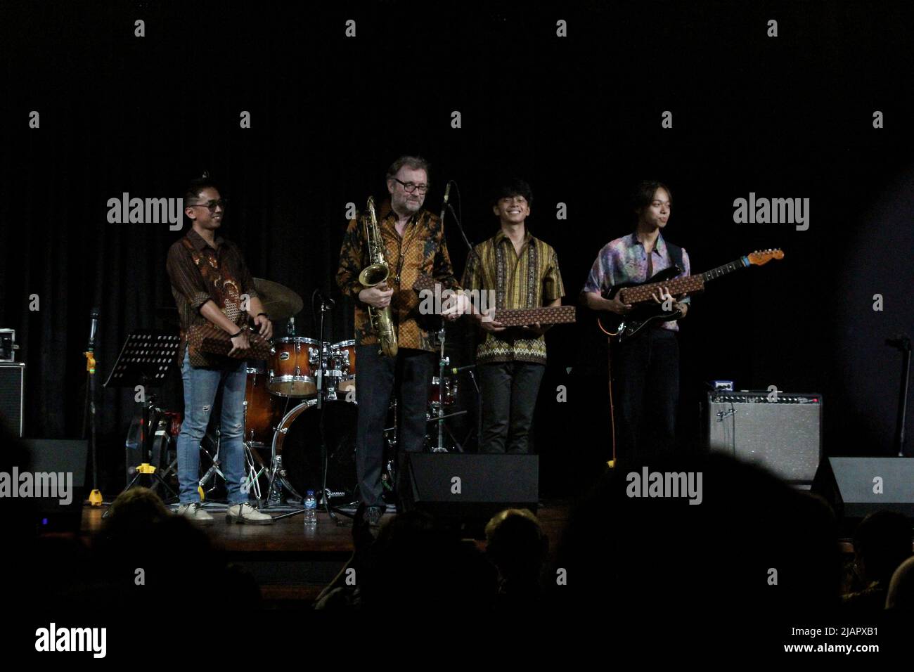 Dutch saxophonist Jasper Blom and jazz trio Kelapa Muda perform ...