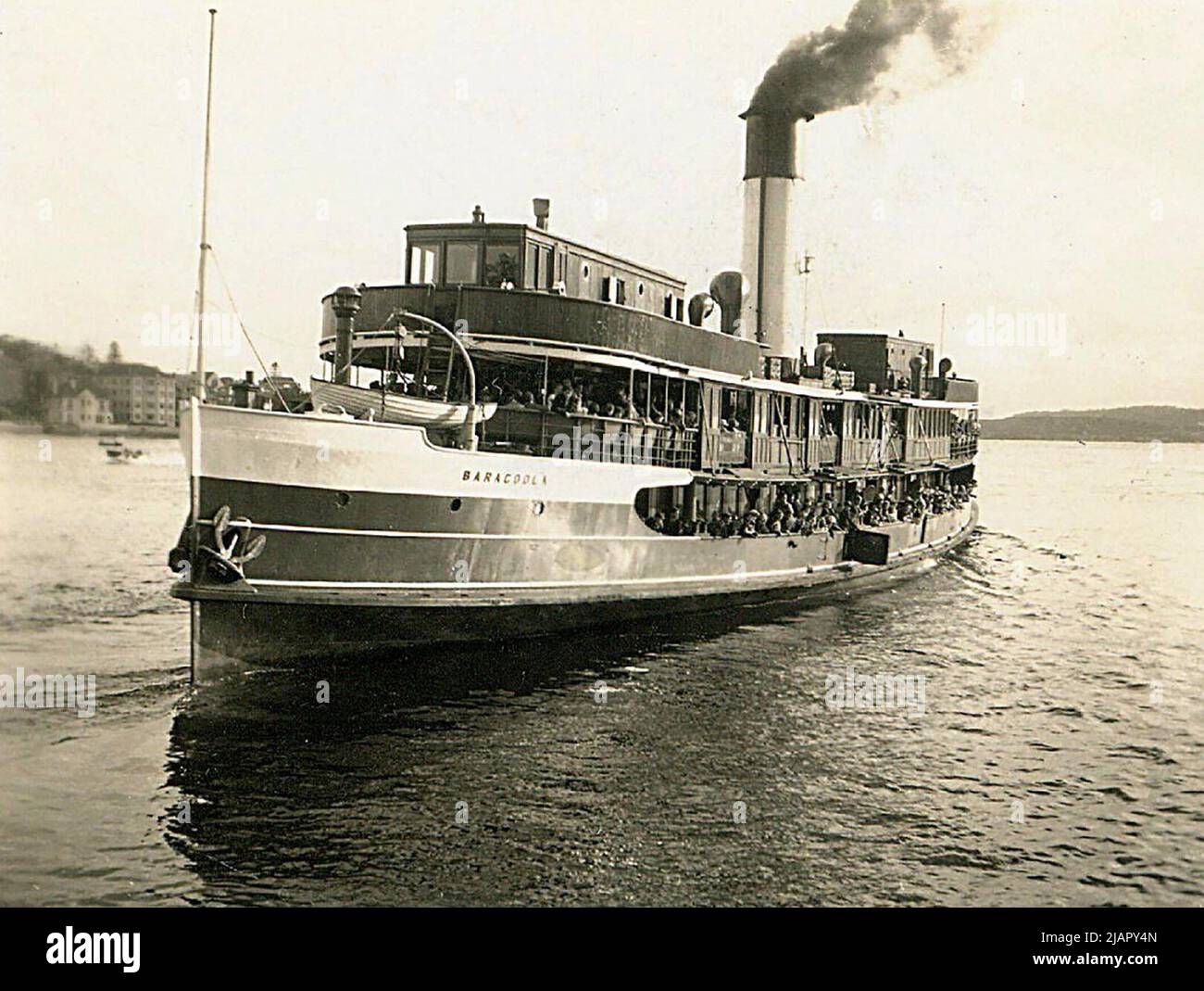 Sydney Ferry BARAGOOLA (built 1922) as a steamer leaves Manly - Steamer ...