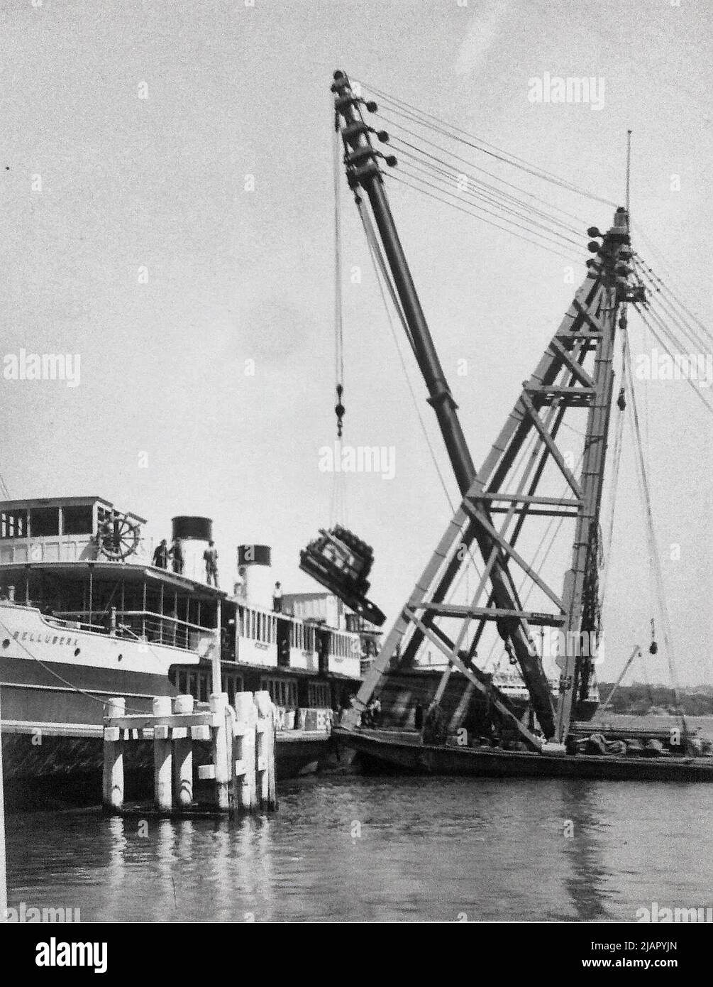 Sydney ferry BELLUBERA conversion from steam to diesel electric engine ...