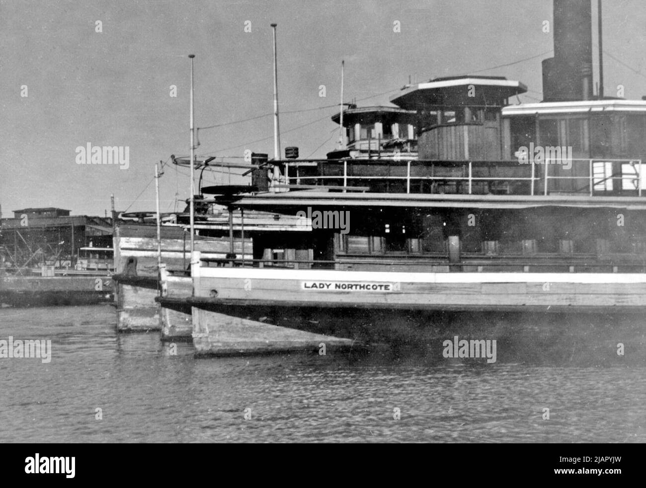 Sydney Ferry LADY NORTHCOTE laid up at Balmain - Several ferries are ...