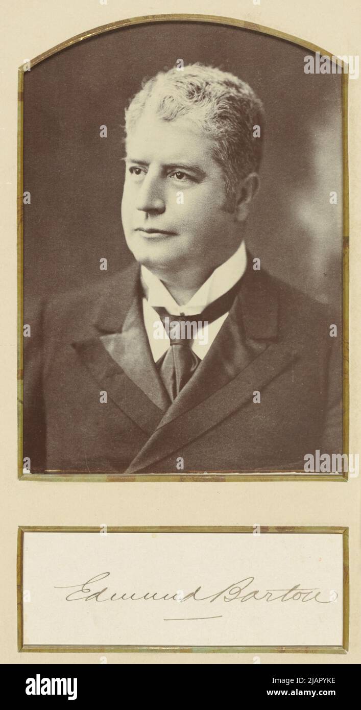 Australian politician Edmund Barton at the 1898 Australasian Federal ...