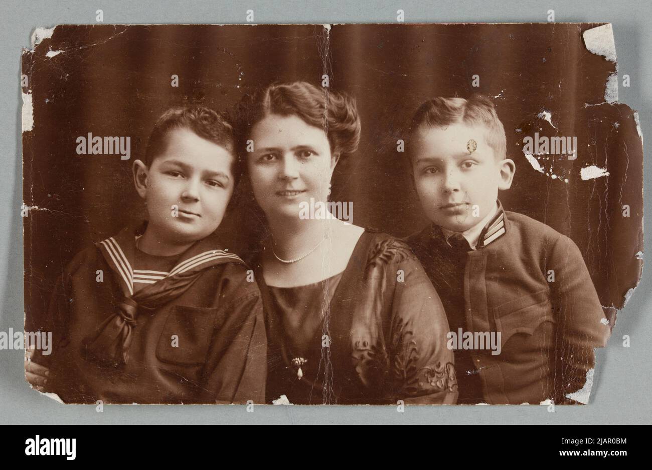 Fischerowa Née Jawornicki Zuzanna with Sons Jan and Józef Plant J ...