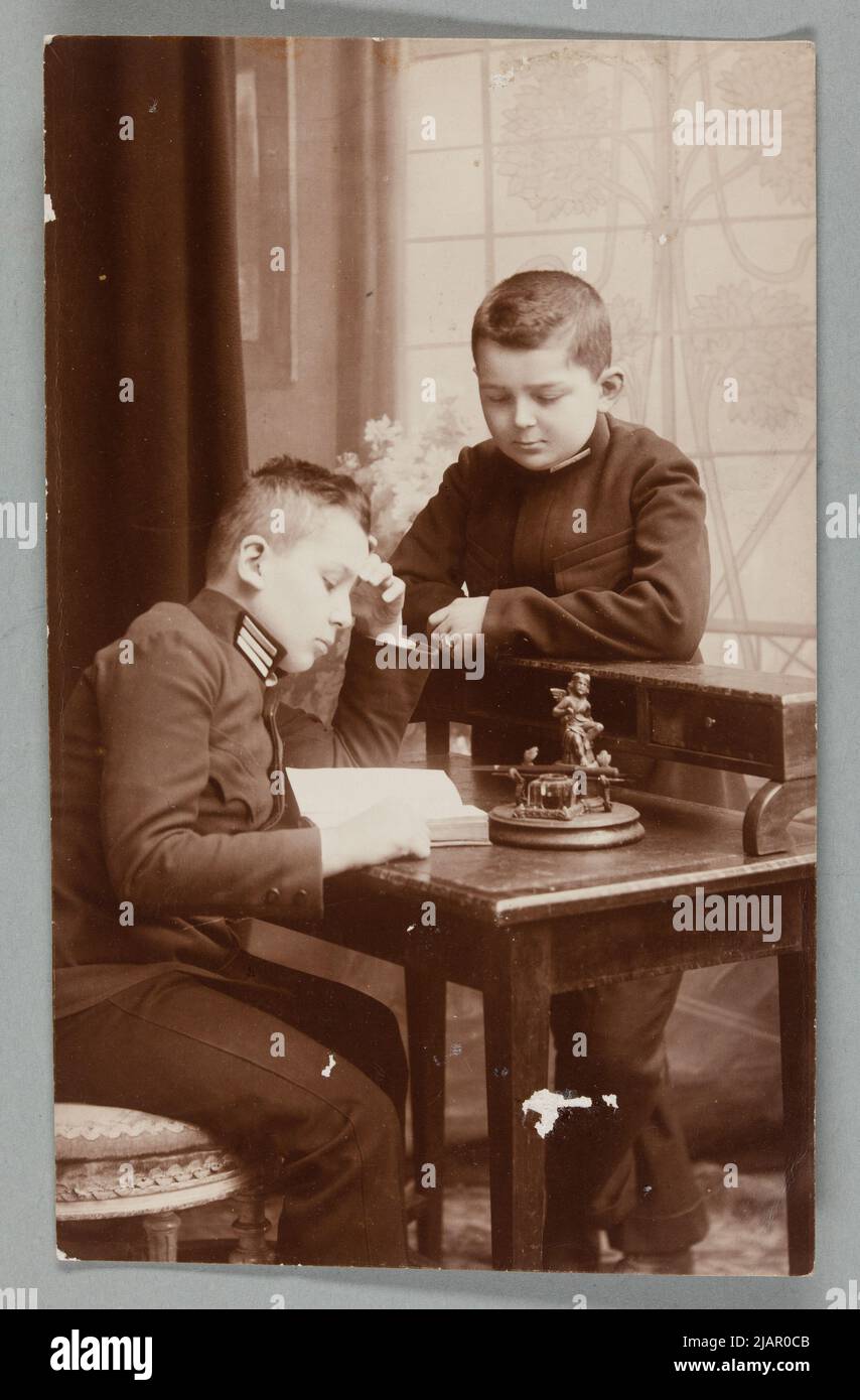Fischerowie Jan and Józef in junior high school uniforms in the ...