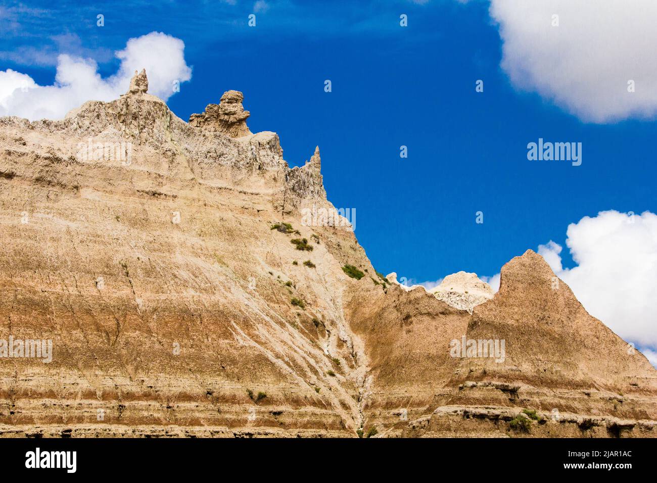 Fossil Exhibit Area, Badlands National Park, South Dakota Stock Photo ...