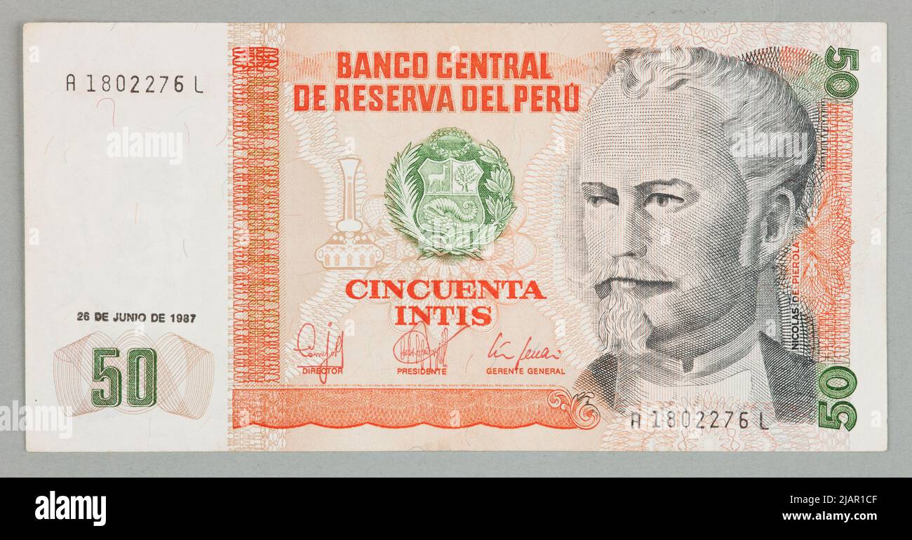 Baknot is not 50 initis; The Central Bank of Peru’s reserve of Peru ...