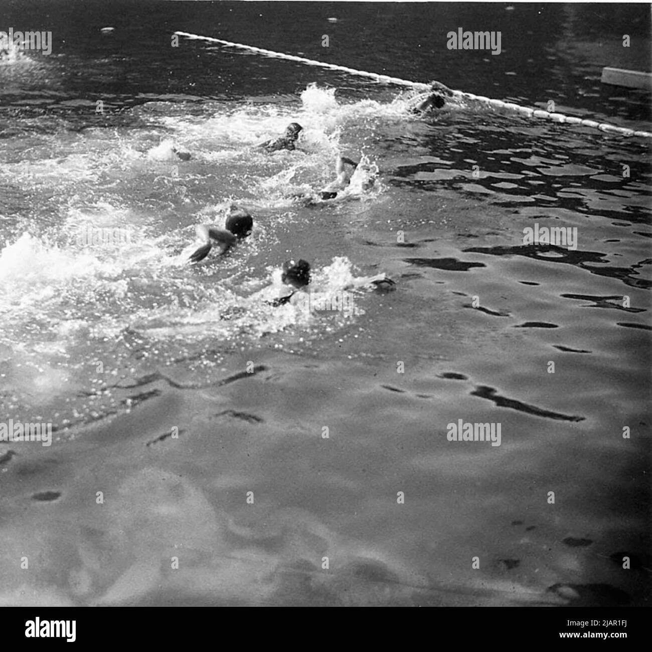Swimming finish line Black and White Stock Photos & Images - Alamy