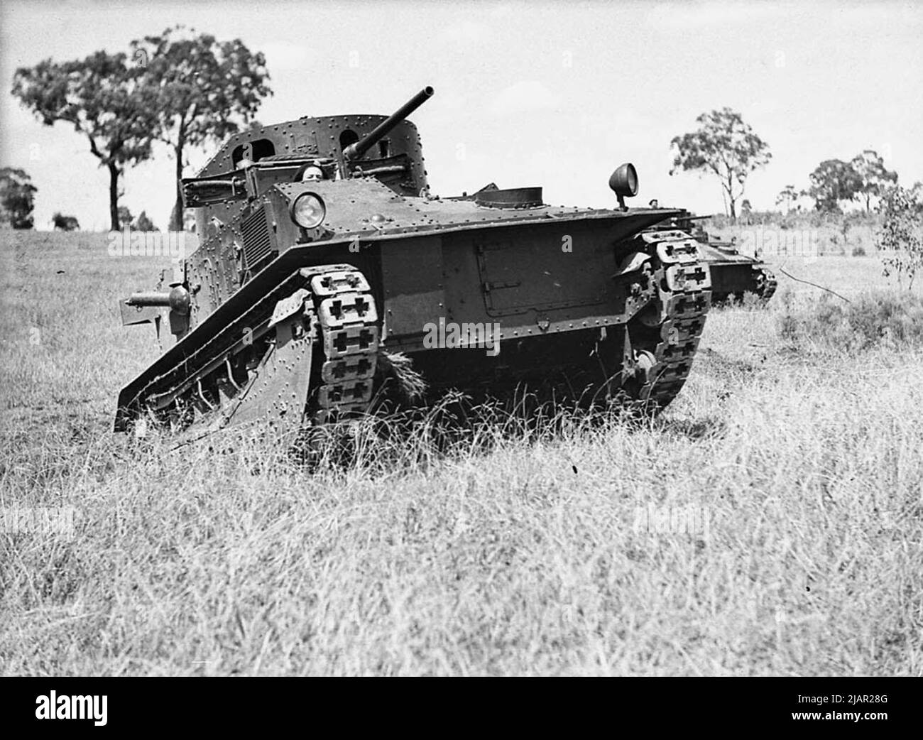 A tank from the Royal Australian Armoured Corps during exercises ca. 11 ...