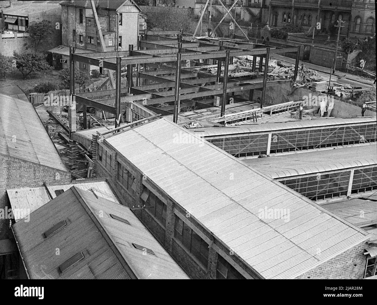Lustre Hosiery factory exterior and construction ca. 1930s Stock Photo ...