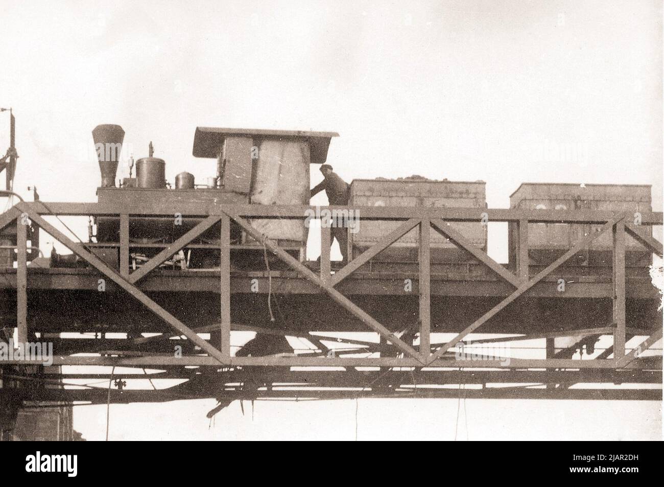 Couillet steam locomotive at the West Melbourne Gas Works ca. between ...