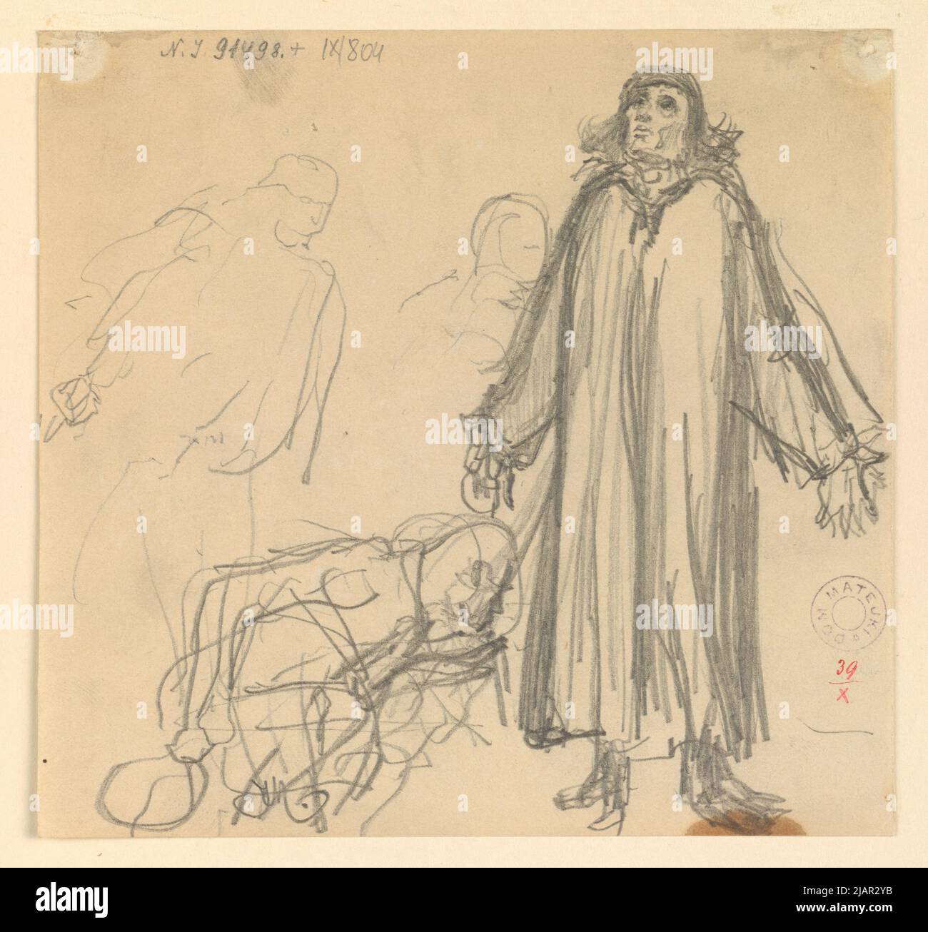 Sketch to the image from the series History of civilization in Poland ...