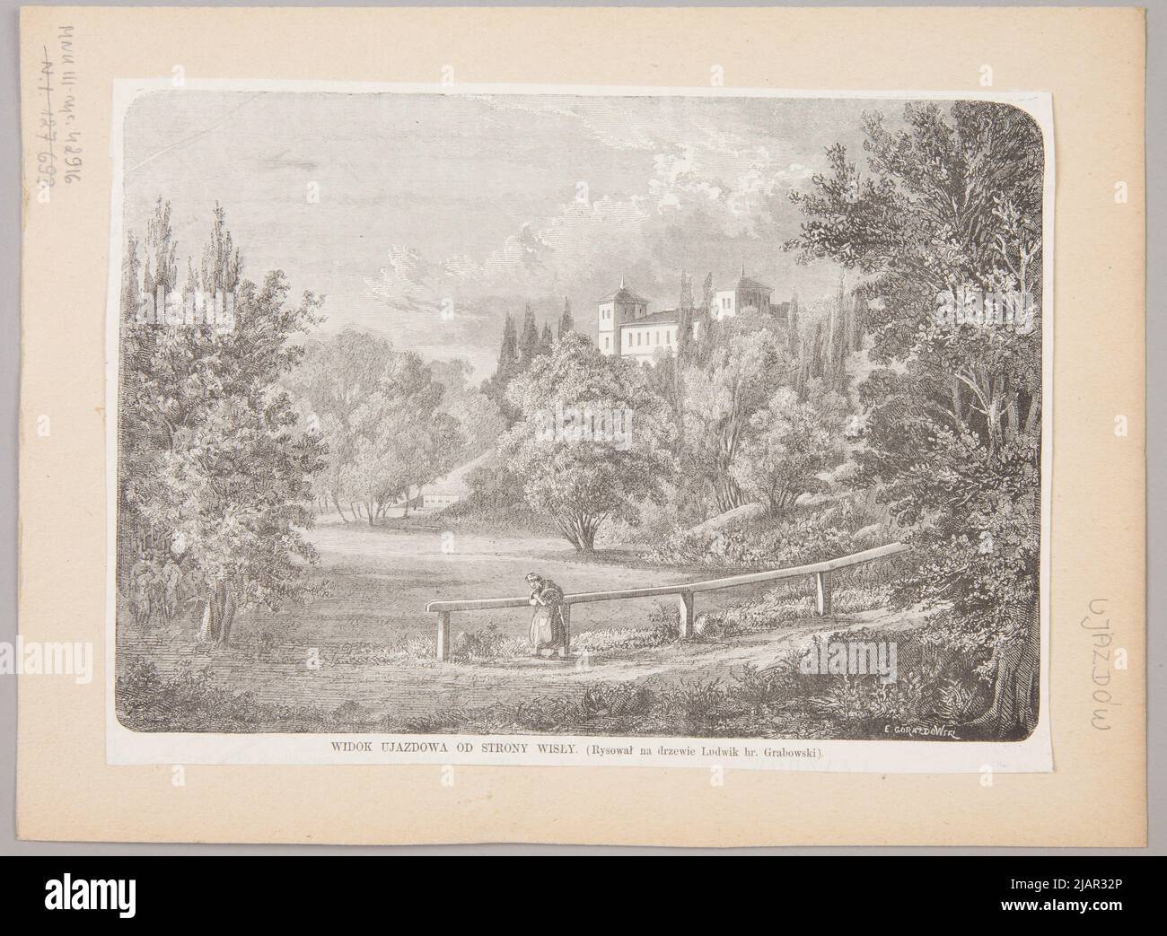 Ujazdowo view from the Wisła side , a scratch from the magazine ...