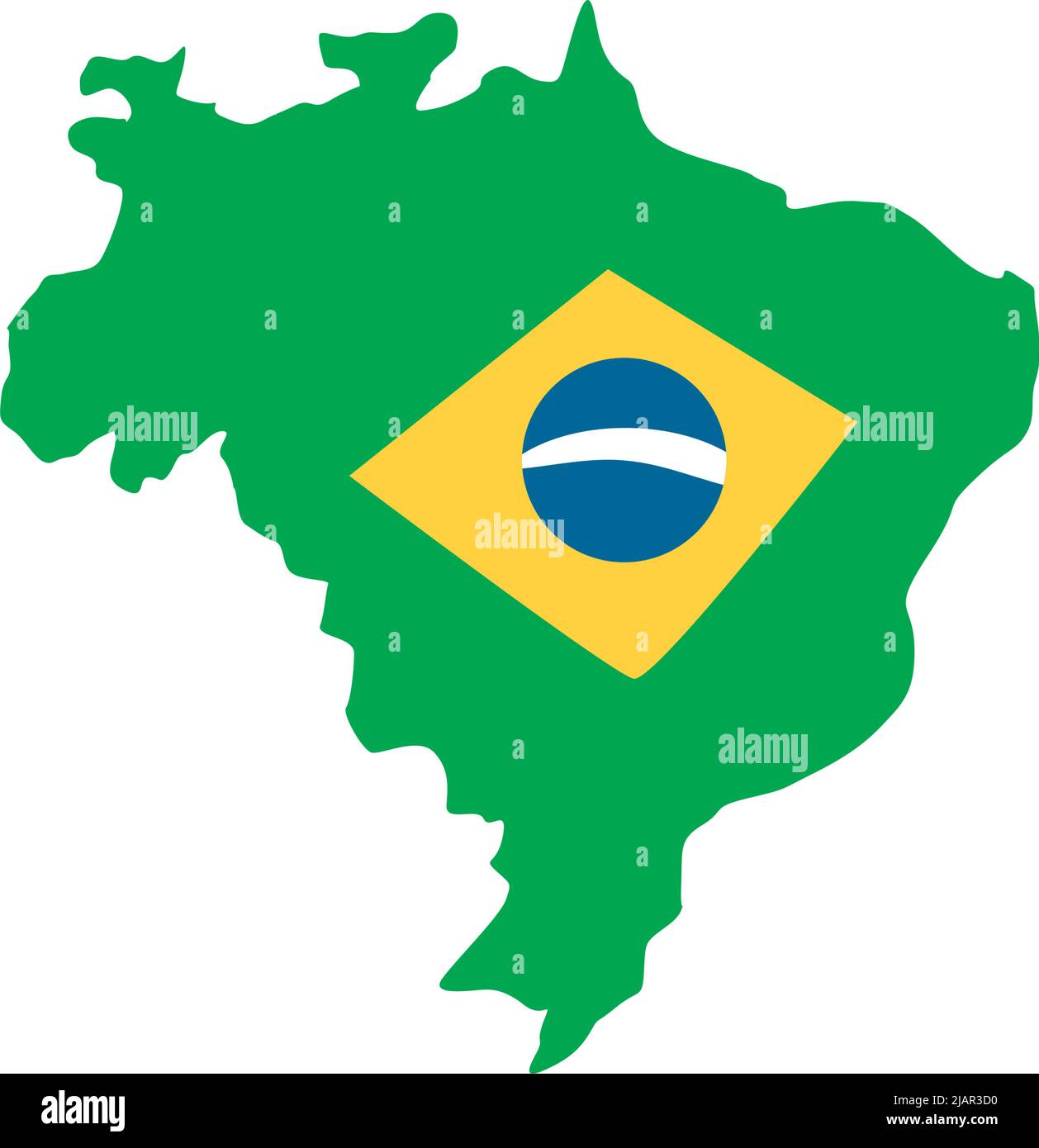 flat brazil map design Stock Vector Image & Art - Alamy
