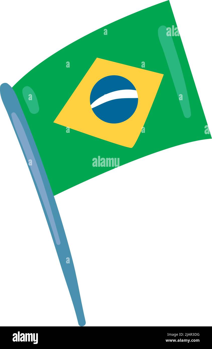 flat brazil flag design Stock Vector Image & Art - Alamy